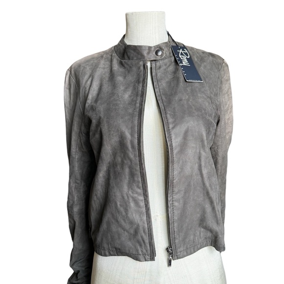 Remy Leather | Jackets & Coats | Remy Moto Leather Jacket Nwt Rusty ...